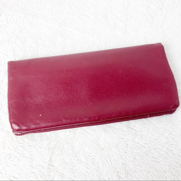 Buxton | Bags | Buxton Red Leather Bifold Snap Wallet | Poshmark